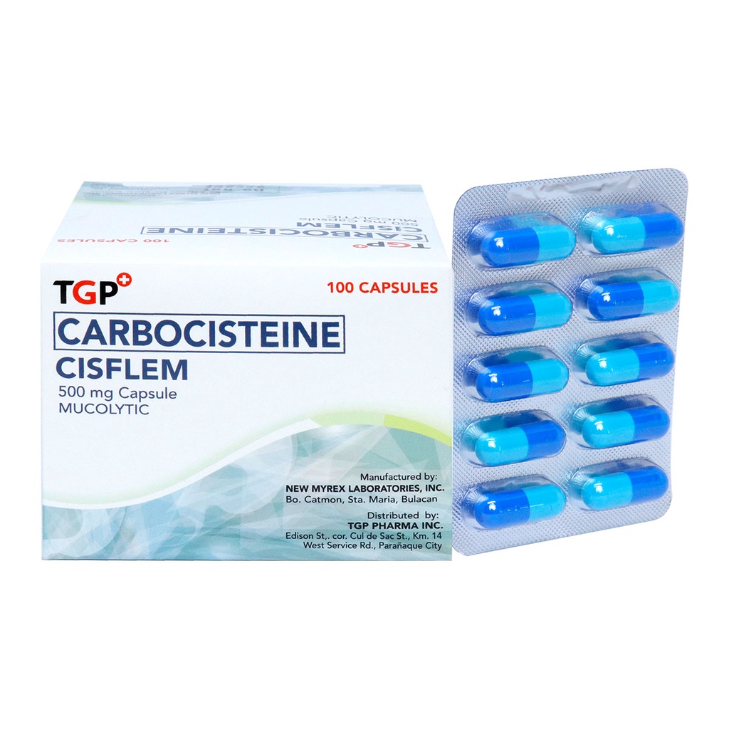 TGP CISFLEM Carbocisteine 500mg Capsule 20's price in the Philippines ...